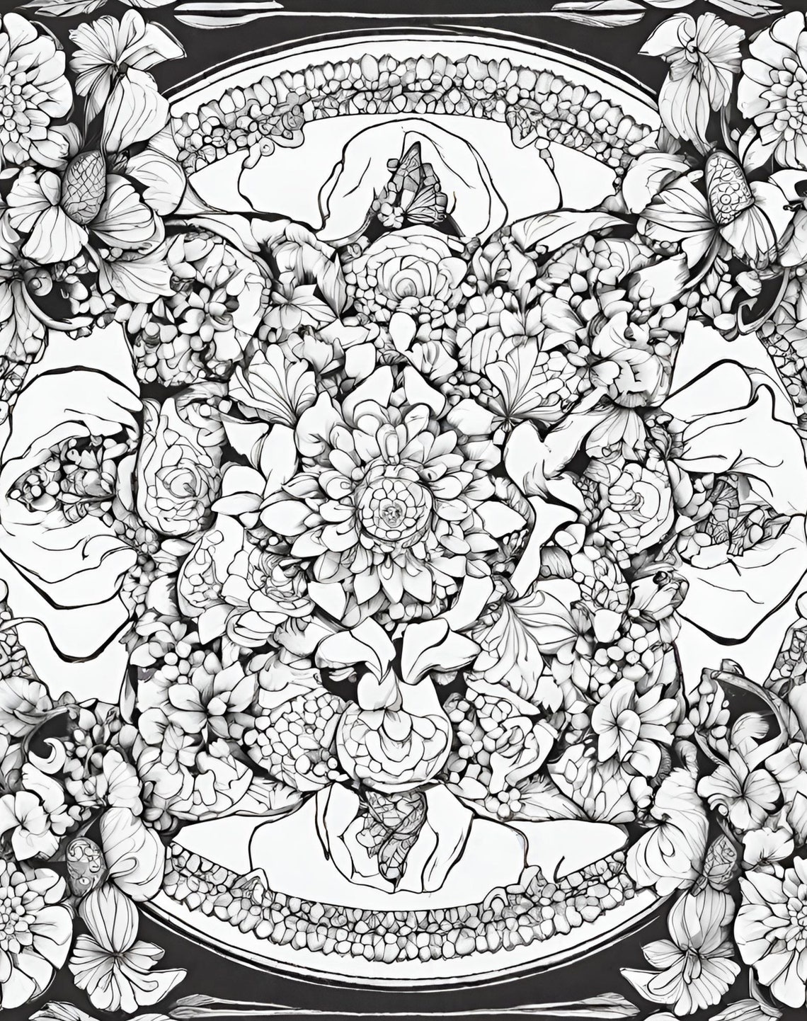 40 Mandala Coloring Pages for Adults, Printable Coloring Book ...