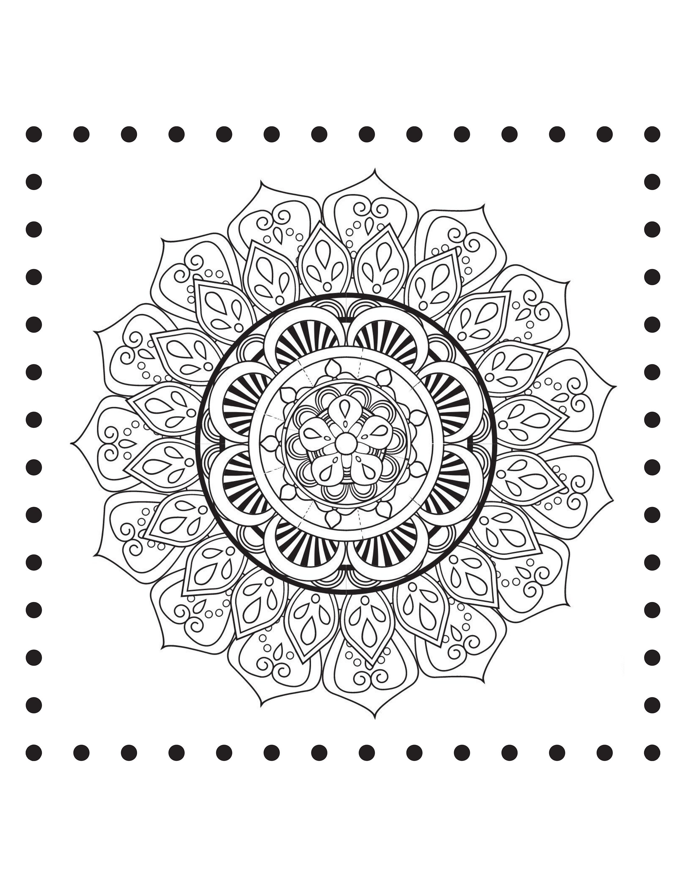 50 Mandala & Flower Coloring Pages, Printable Coloring Book, Beautiful Photo Flower Coloring ...