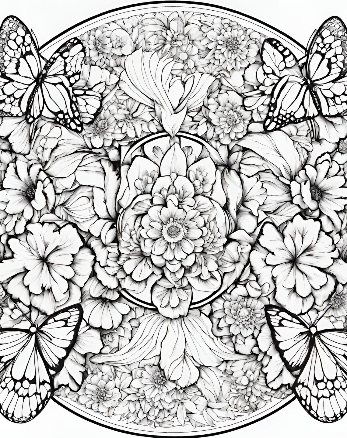 40 Mandala Coloring Pages for Adults, Printable Coloring Book ...