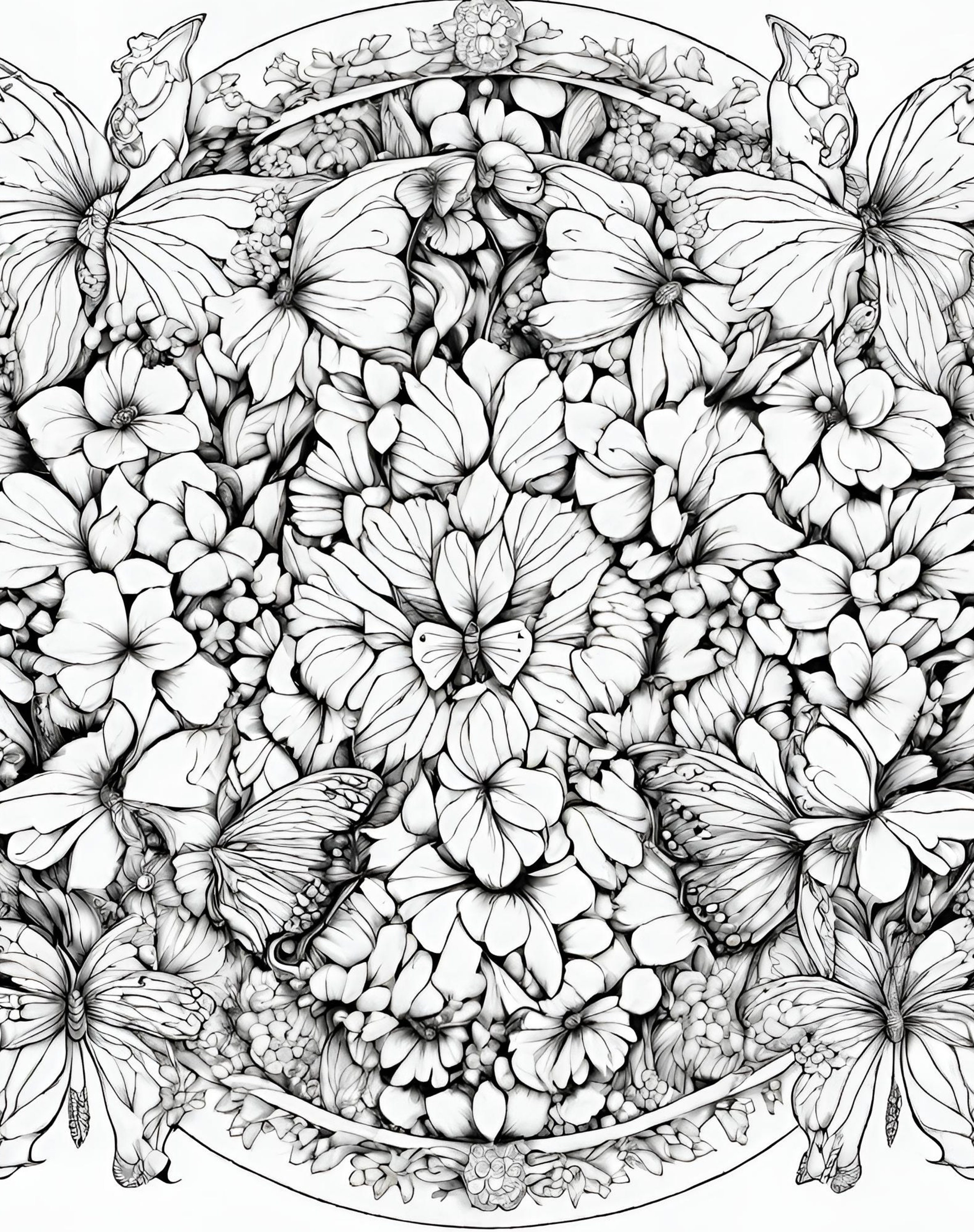 40 Mandala Coloring Pages for Adults, Printable Coloring Book ...