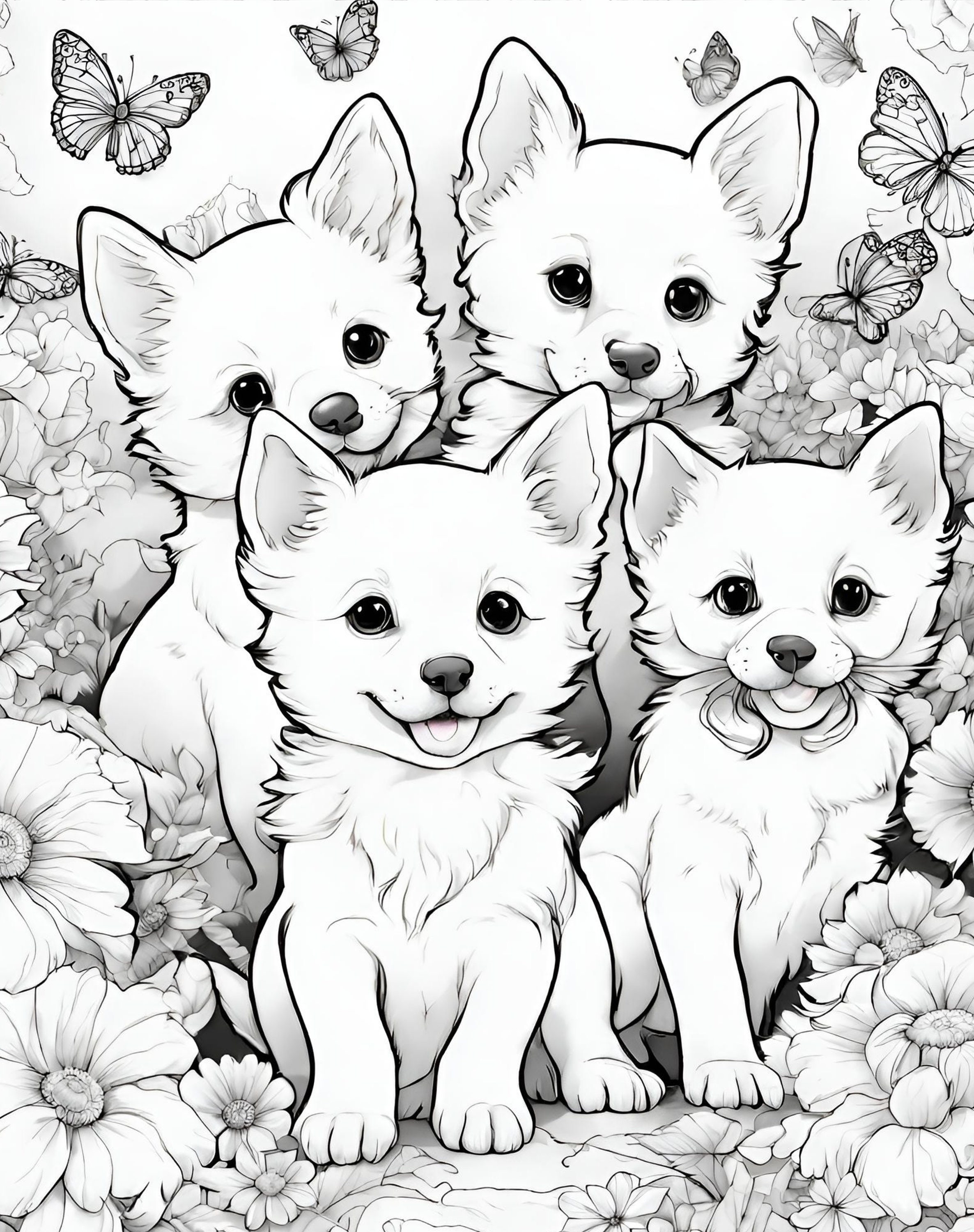 50 Printable Puppy Coloring Pages for Any Age, Animals Coloring Pages ...