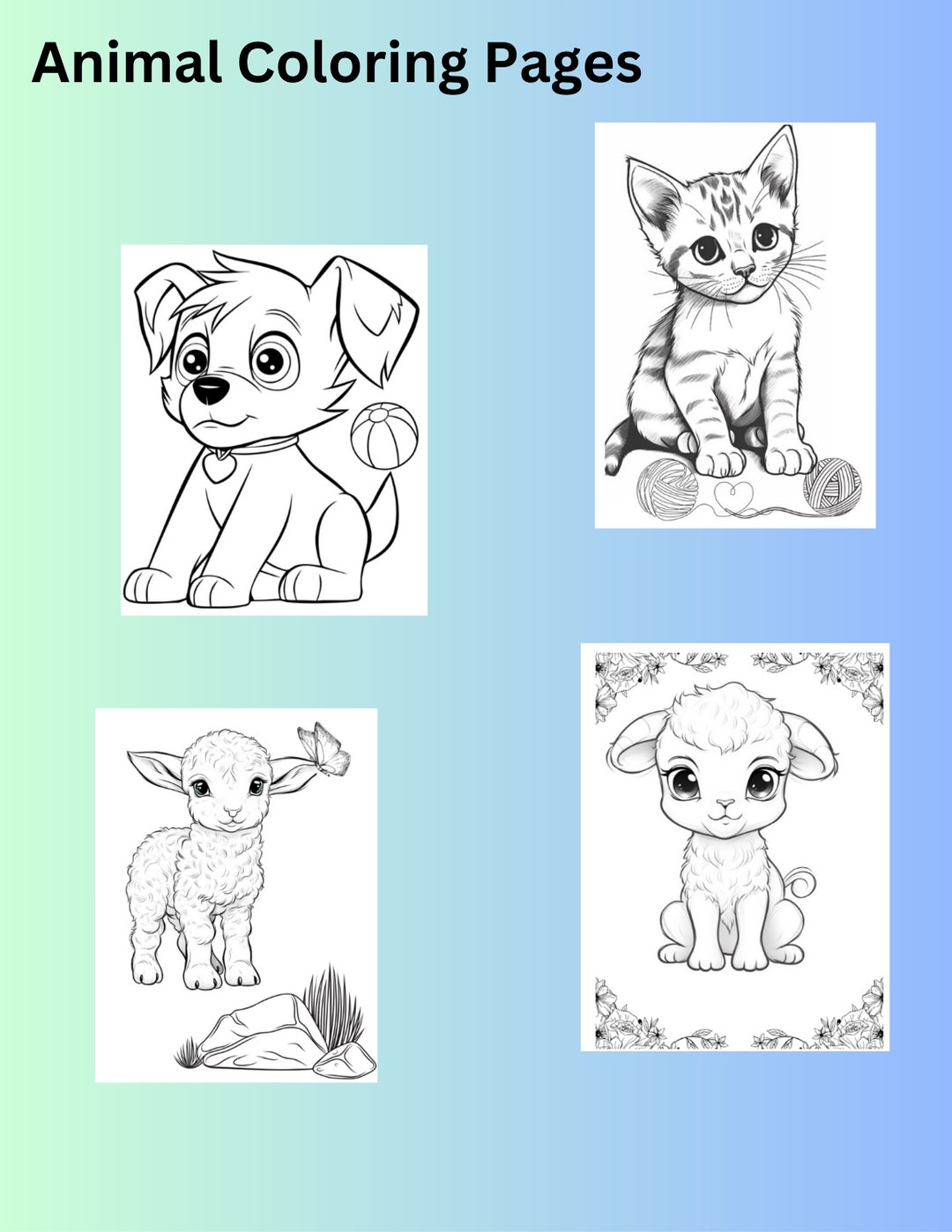 40 Printable Animal Coloring Pages for Any Age, Printable Coloring Book ...