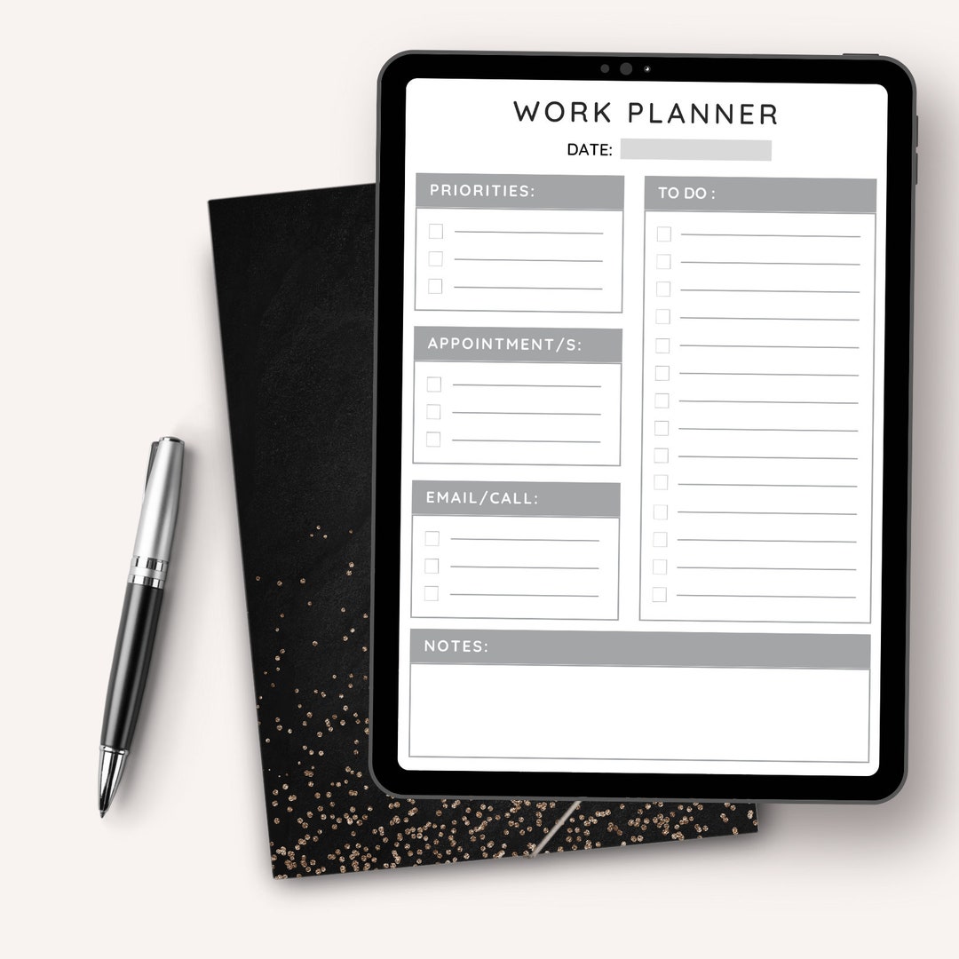 Work Office Planner, Office Tasks Planner, Digital Work Planner ...