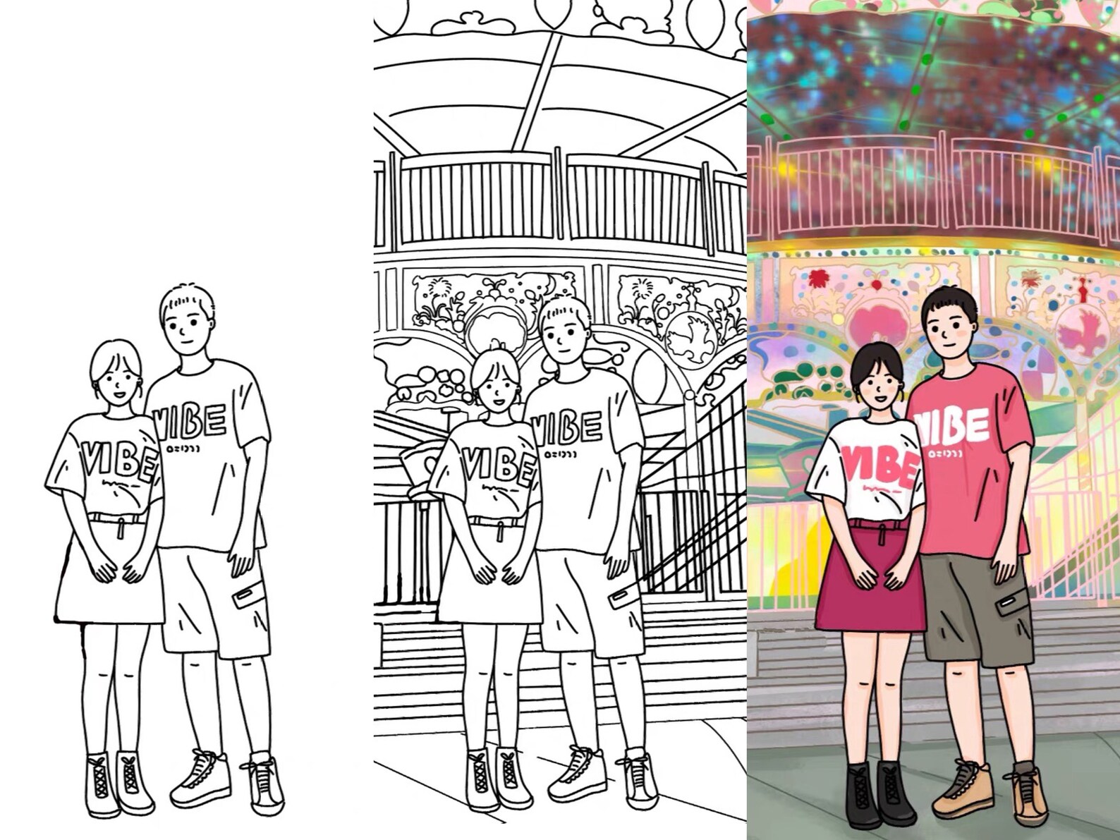 Custom Manga Portrait or Avatar - Personalized Hand-drawn Illustration ...