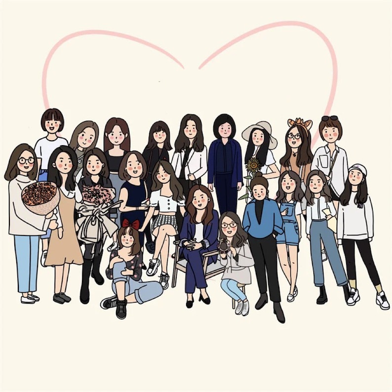 Custom Manga Portrait or Avatar - Personalized Hand-drawn Illustration ...