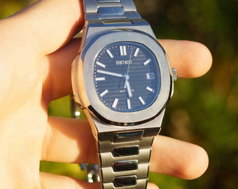 Custom Seiko Mod Tiffany Blue Nautilus Mod NH35 Movement - Etsy