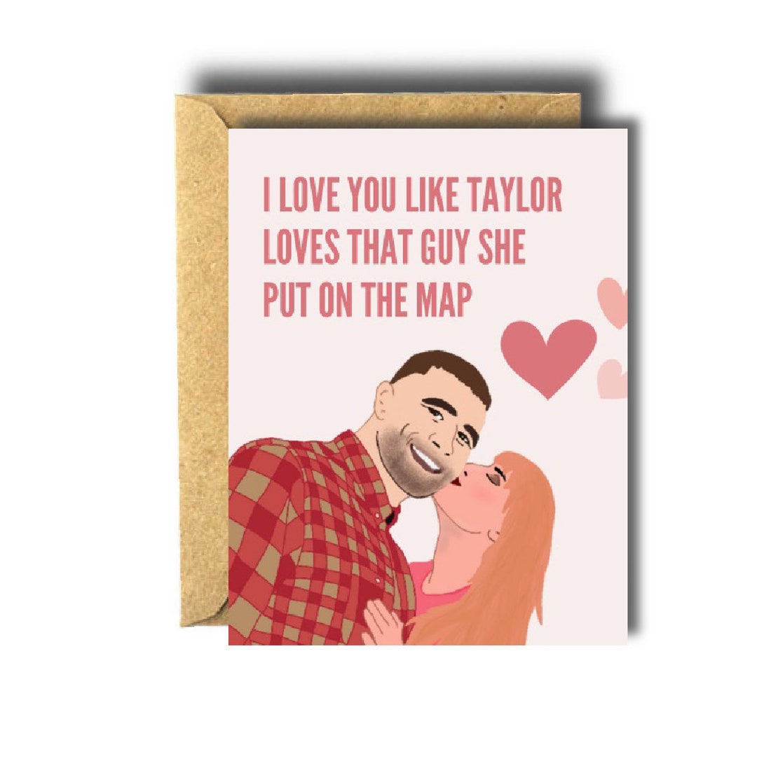 Taylor Swift and Travis Kelce Love or Valentines Greeting Card - Etsy