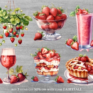 31 Strawberry PNG Clipart, Transparent Background Instant Download ...