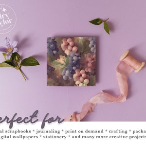 Seamless Patterns - Grapes | Printable Scrapbook and Journal Paper ...