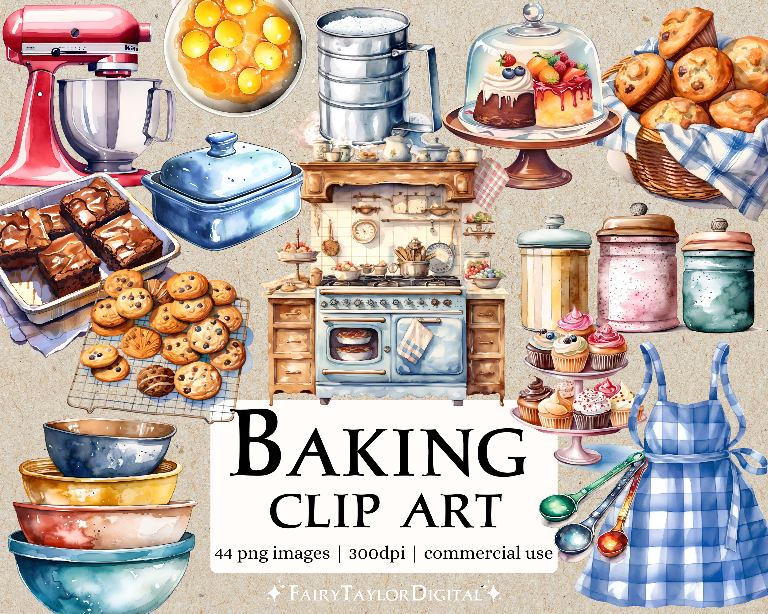 44 Baking PNG Clipart Transparent Background Instant - Etsy UK