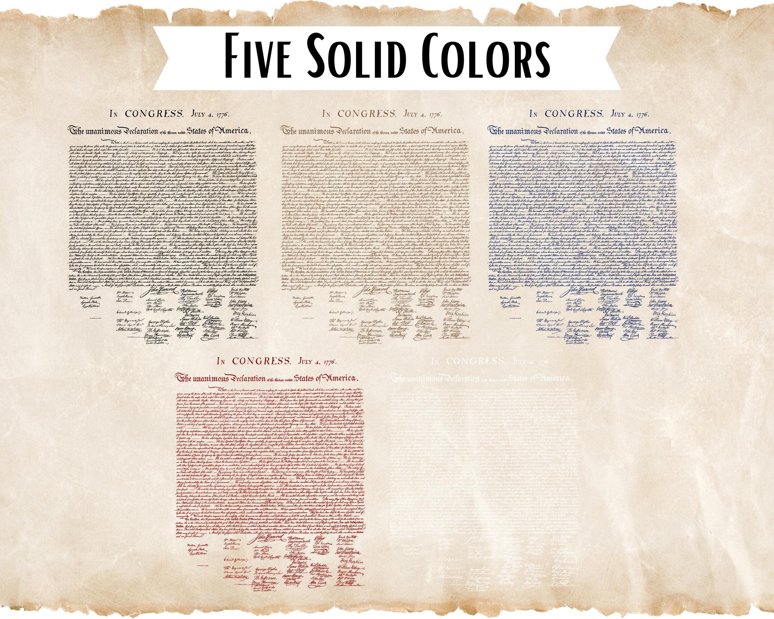 Declaration of Independence PNG SVG & ABR Brush July 4th - Etsy