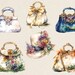 Watercolor Regency Fashion Clip Art 40 PNG Images With - Etsy