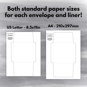Envelope & Envelope Liner Canva Templates and Printable PDF 5x7, 4x6 ...