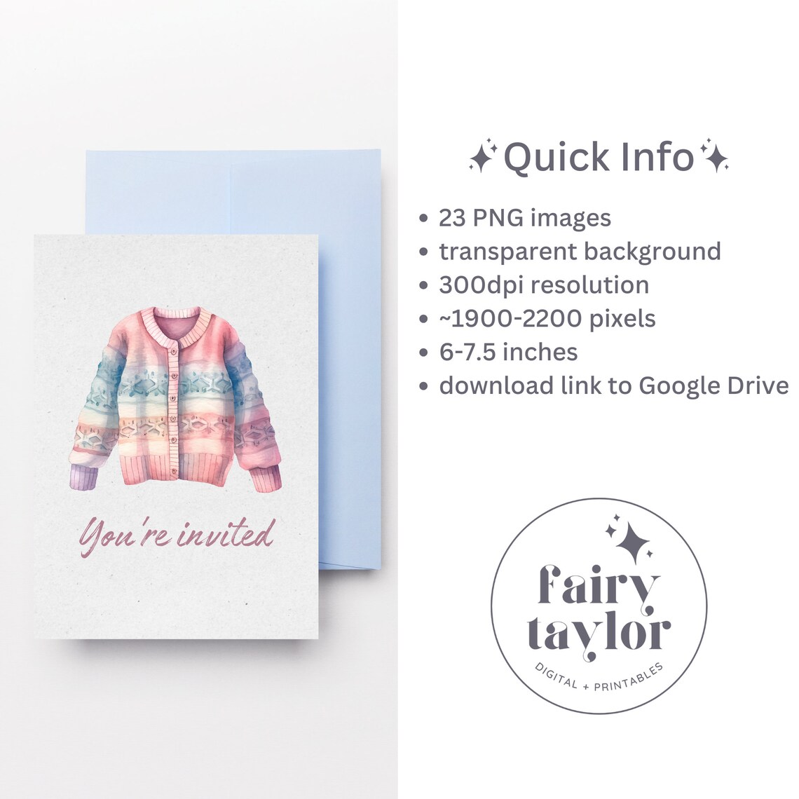 Watercolor Cozy Sweaters PNG Clipart Set | 23 Images | Digital Download ...