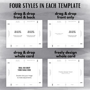 Greeting Card Drag & Drop Canva Template Bundle 5x7 4x6 and 4.75x4.75 ...