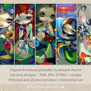 25 Strange Beauties Printable Bookmarks | JPG Print and Cut Pages, PNG ...