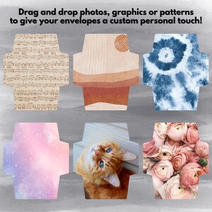 Printable Envelope Canva Frame | Drag & Drop Canva Template, A6 ...