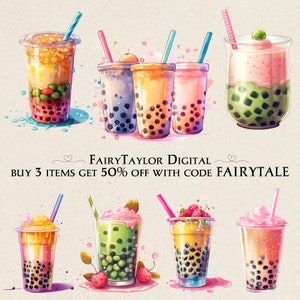 Boba Tea Clip Art | 22 PNG Images With Transparent Background | Instant ...