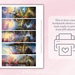 10 Idyllic Scenes Printable Bookmarks | Digital Download JPG Bookmark ...