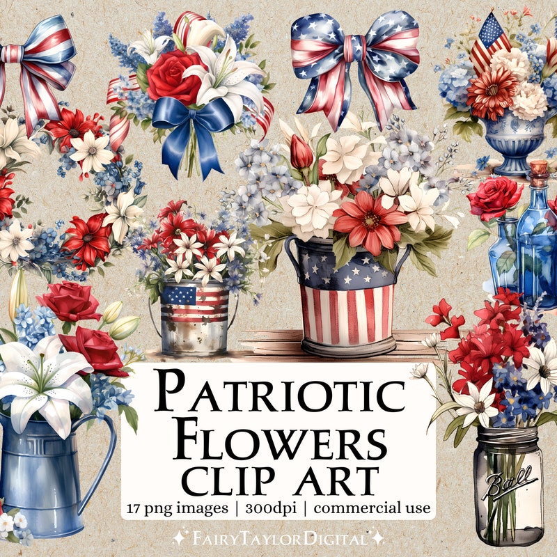 Patriotic Clipart - Etsy