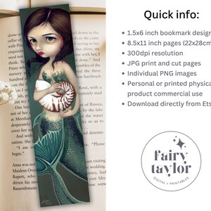 Strange Beauties II Printable Bookmarks | JPG Pages Print and Cut, PNG ...