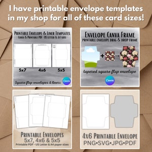 Greeting Card Drag & Drop Canva Template Bundle 5x7 4x6 and 4.75x4.75, Canva Template, Printable ...