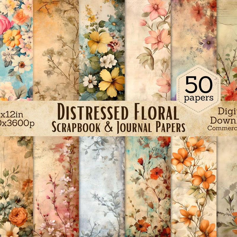 Floral Paper - Etsy