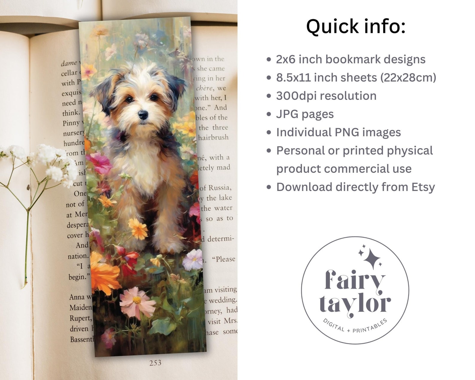 20 Country Puppies Printable Bookmarks Digital Download JPG - Etsy UK