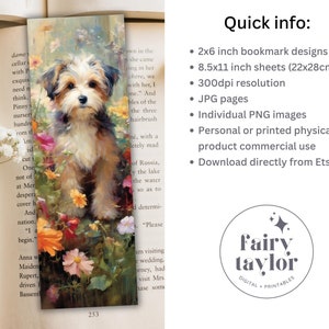 20 Country Puppies Printable Bookmarks | Digital Download JPG Bookmark ...