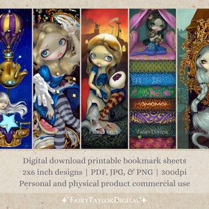 25 Strange Beauties Printable Bookmarks | JPG Print and Cut Pages, PNG ...