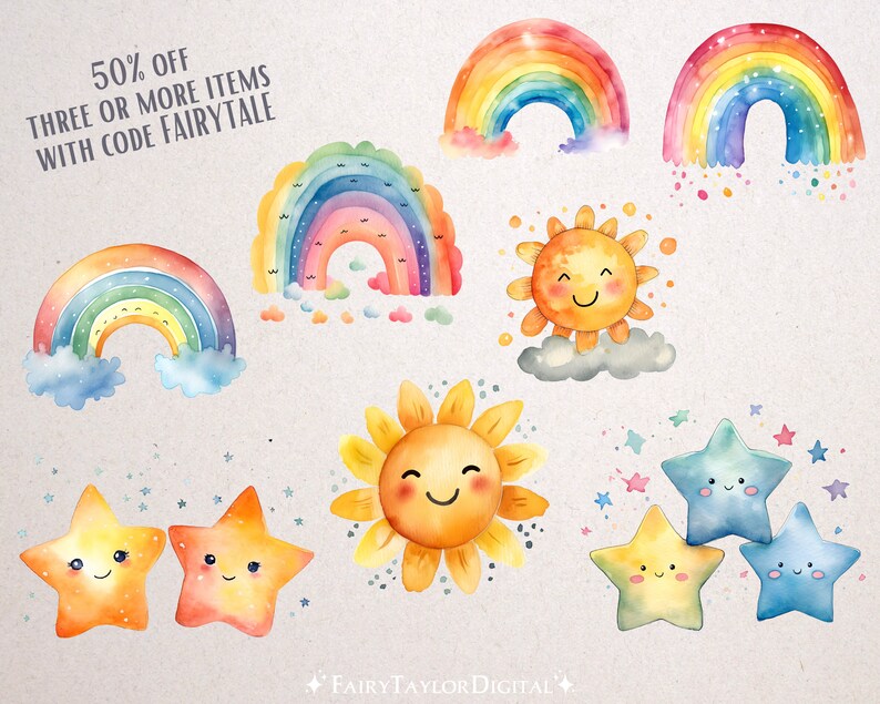30 Cute Skies PNG Clipart Transparent Background Instant Download ...