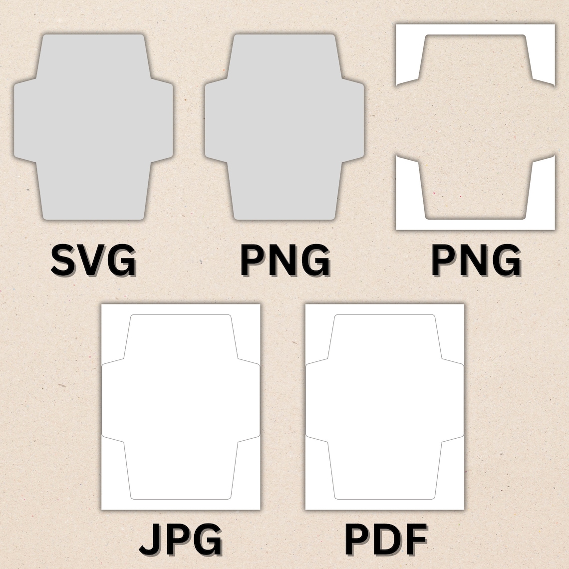 4x6 Printable Envelope Template - PNG, SVG, JPG and Pdf - Square ...
