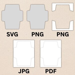 4x6 Printable Envelope Template - PNG, SVG, JPG and Pdf - Square ...