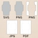 5x5 Printable Envelope Template - PNG, SVG, JPG and Pdf - Square ...