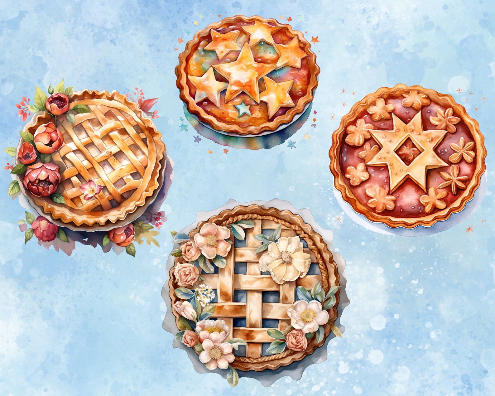 42 Pies PNG Clipart, Transparent Background, Digital Download ...