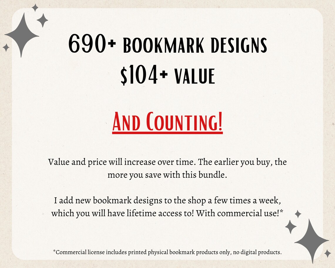 Printable Bookmarks Shop Collection Bundle | Life Access Bookmark Set ...