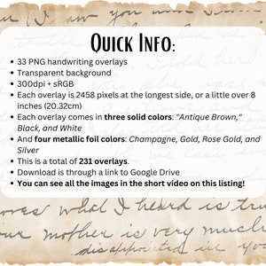 Vintage Handwriting Overlays, 33 Transparent PNG Antique Calligraphy ...