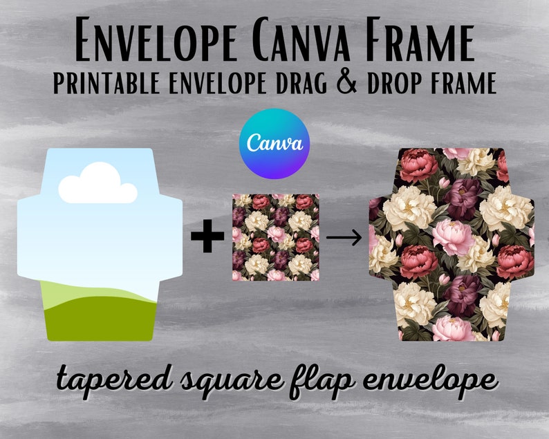 Printable Envelope Canva Frame Drag & Drop Canva Template - Etsy