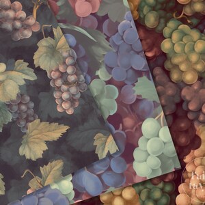 Seamless Patterns - Grapes | Printable Scrapbook and Journal Paper ...