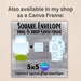 5x5 Printable Envelope Template - PNG, SVG, JPG and Pdf - Square ...