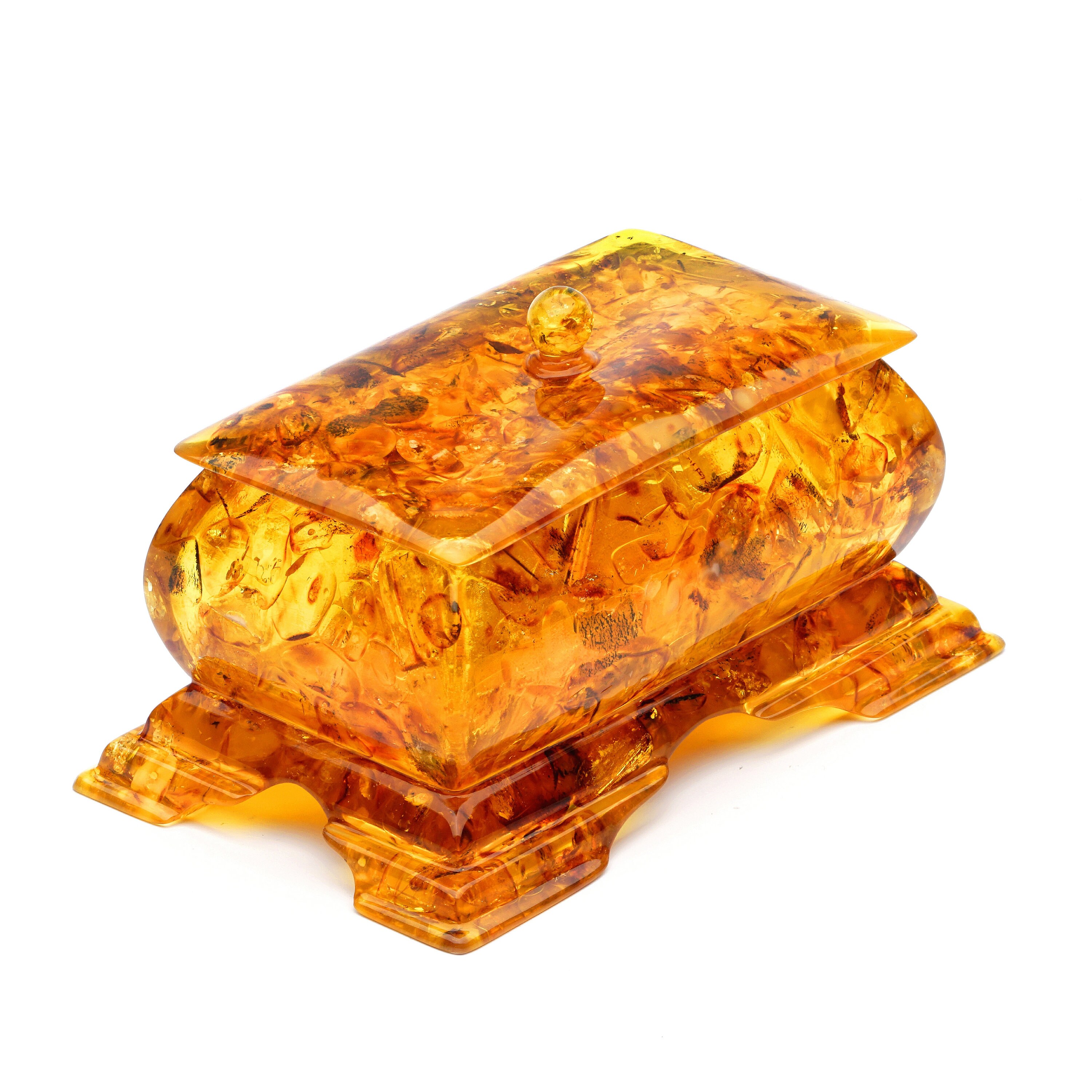 Amber Jewelry Box Rectangular Jewelry Storage Unick Amber Box Natural ...