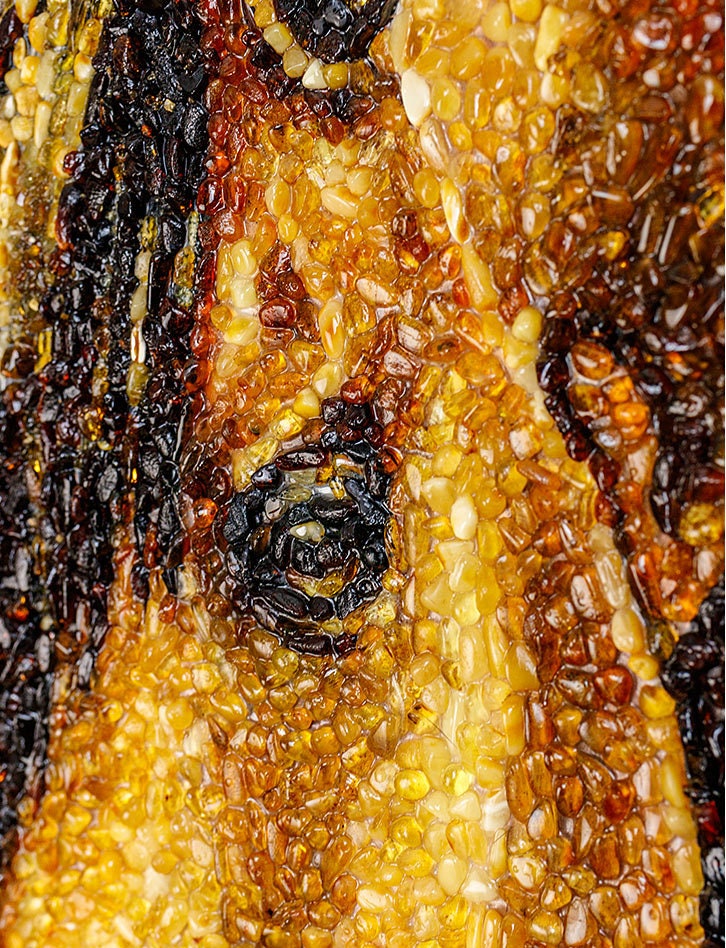 Painting Made of Amber Mosaic Horse in Wooden Frame handmade Picture ...