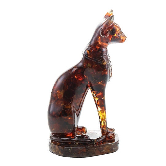 Amber Sculpture Cat Bastet Symbol of 2023 home Decor Amber Souvenir ...