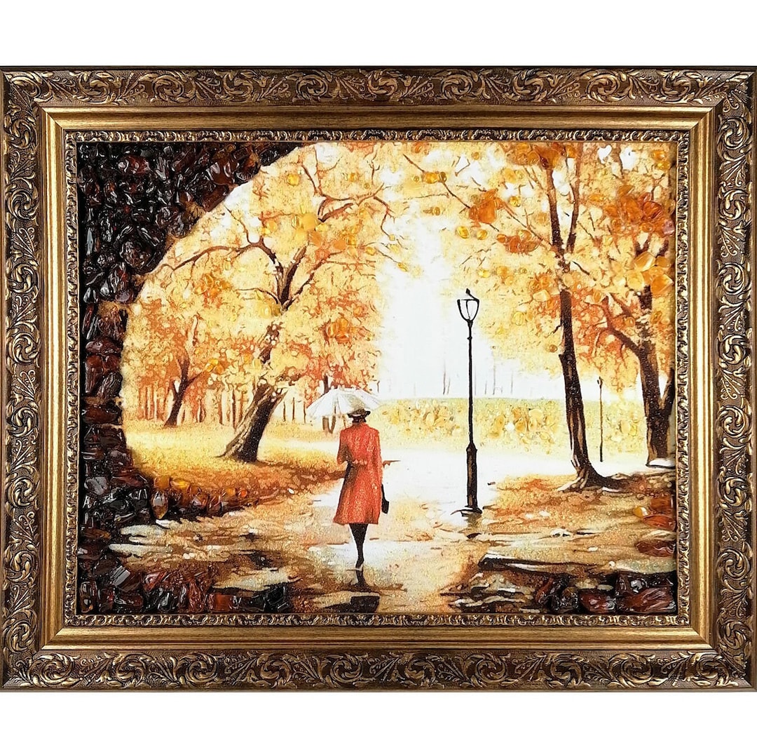 100% Amber Painting autumn Mood Canvas Painting Autumn Moodamber Wall ...
