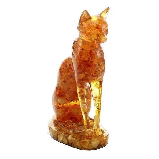 Amber Sculpture Cat Bastet Symbol of 2023 home Decor Amber Souvenir ...