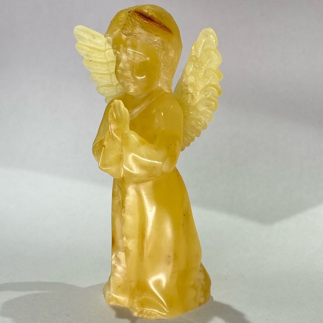 Handmade Cute Figurine With Natural Amber Angelamber Souvenir Giftamber ...