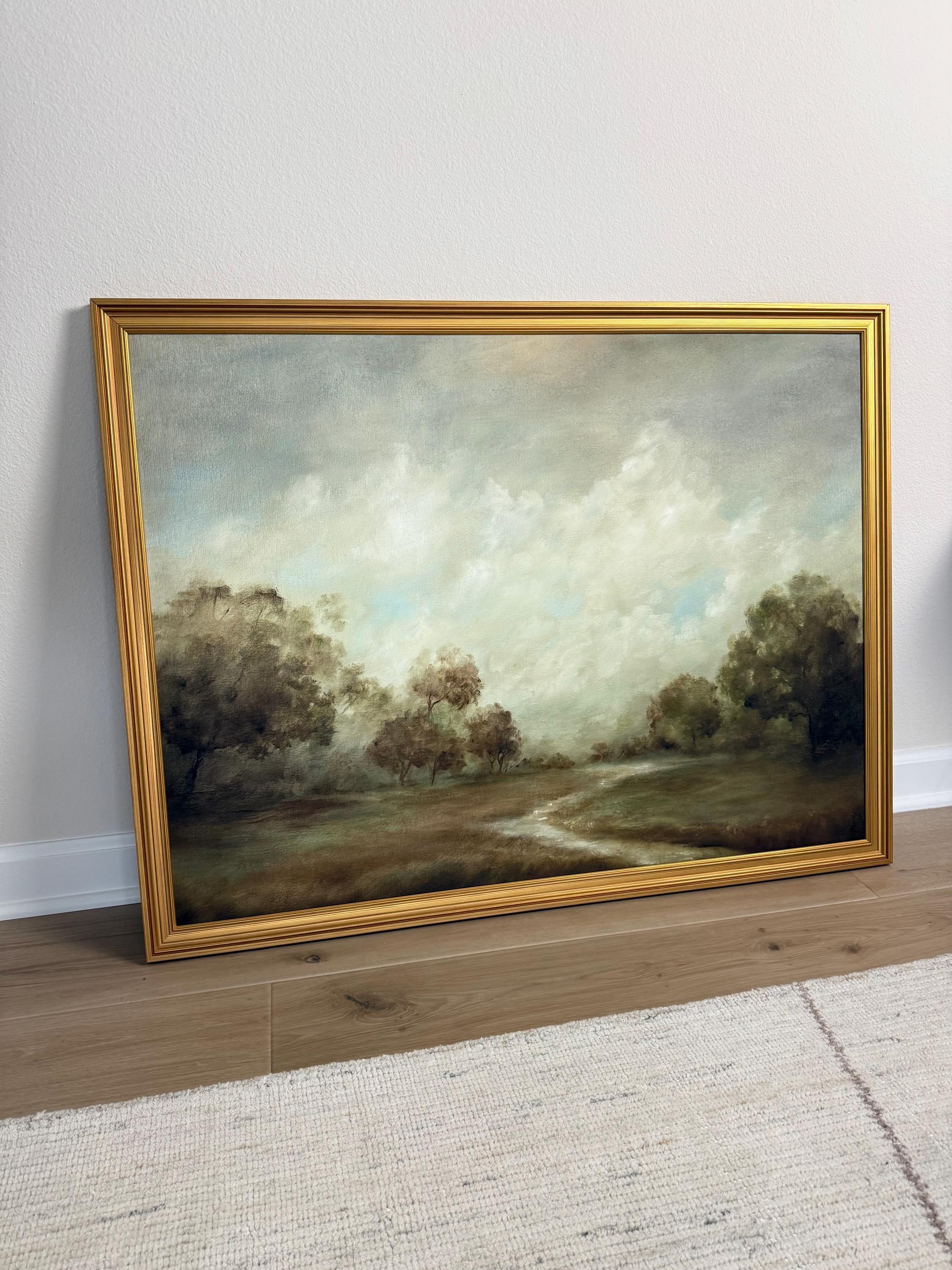 Oil Painting Landscape Print, Vintage Style Art Print, Serene Living ...