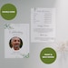 Double Sided Funeral Program Template, Greenery Memorial Program ...