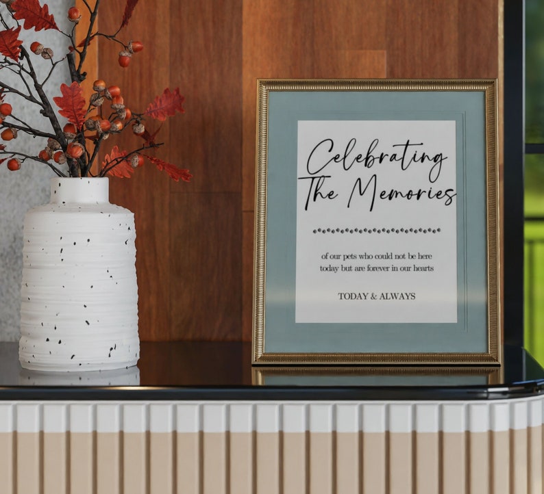 Pet Memorial Signs, in Memory of Pets Who Have Passed, Memorial Table ...