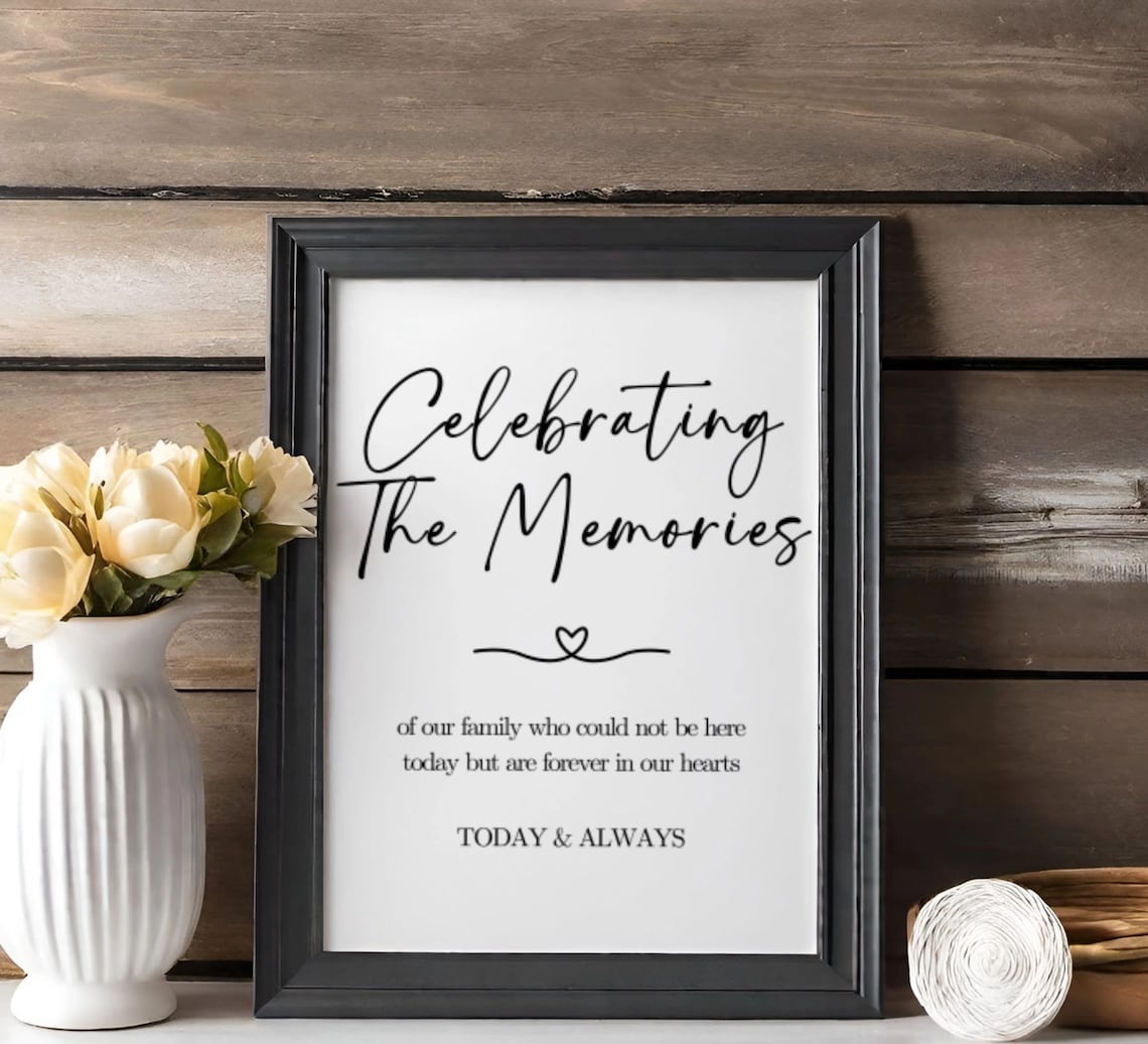 Family Reunion Memorial Sign, in Memory of Family Who Have Passed ...